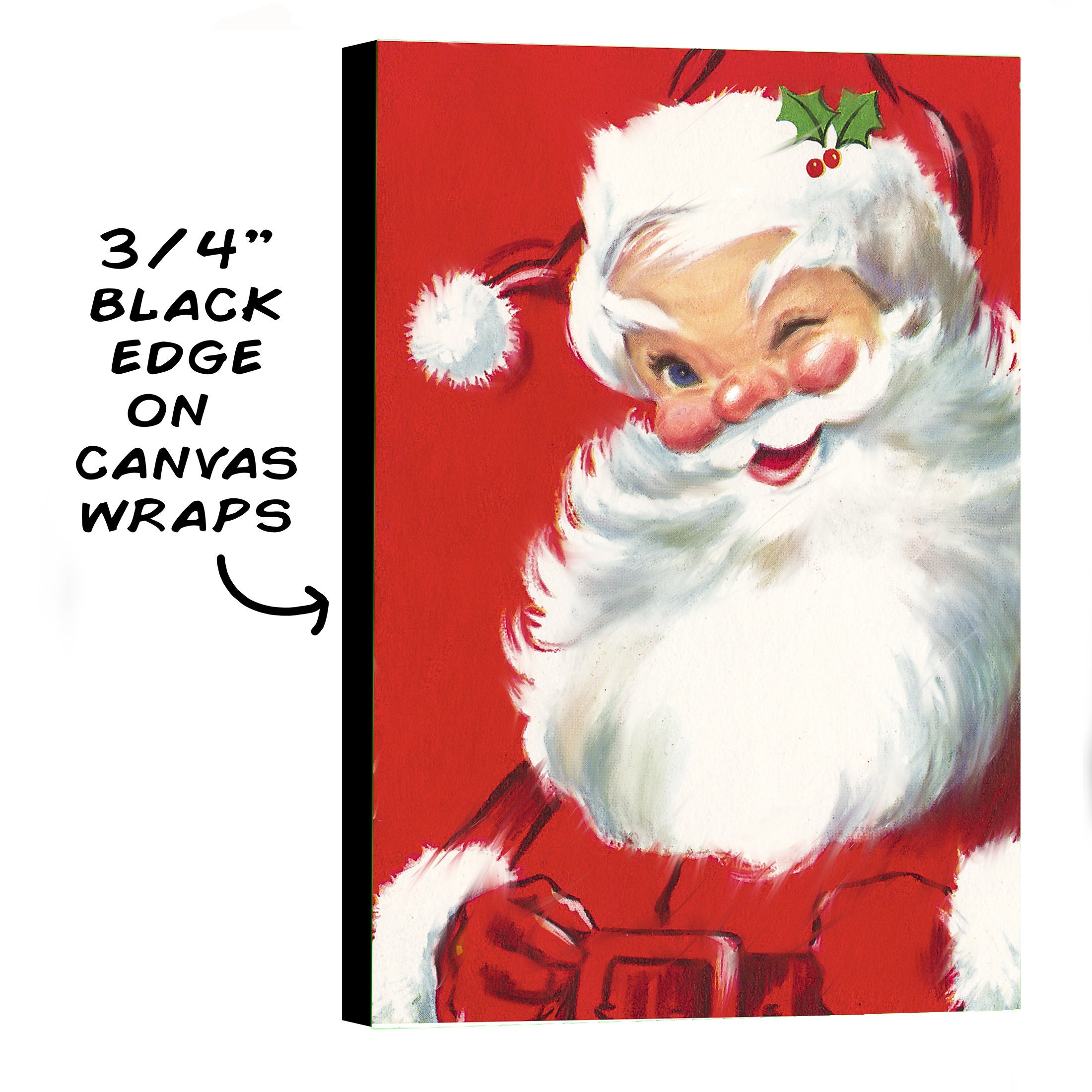 Vintage Santa Claus Christmas Poster, Christmas Decor, Christmas ...