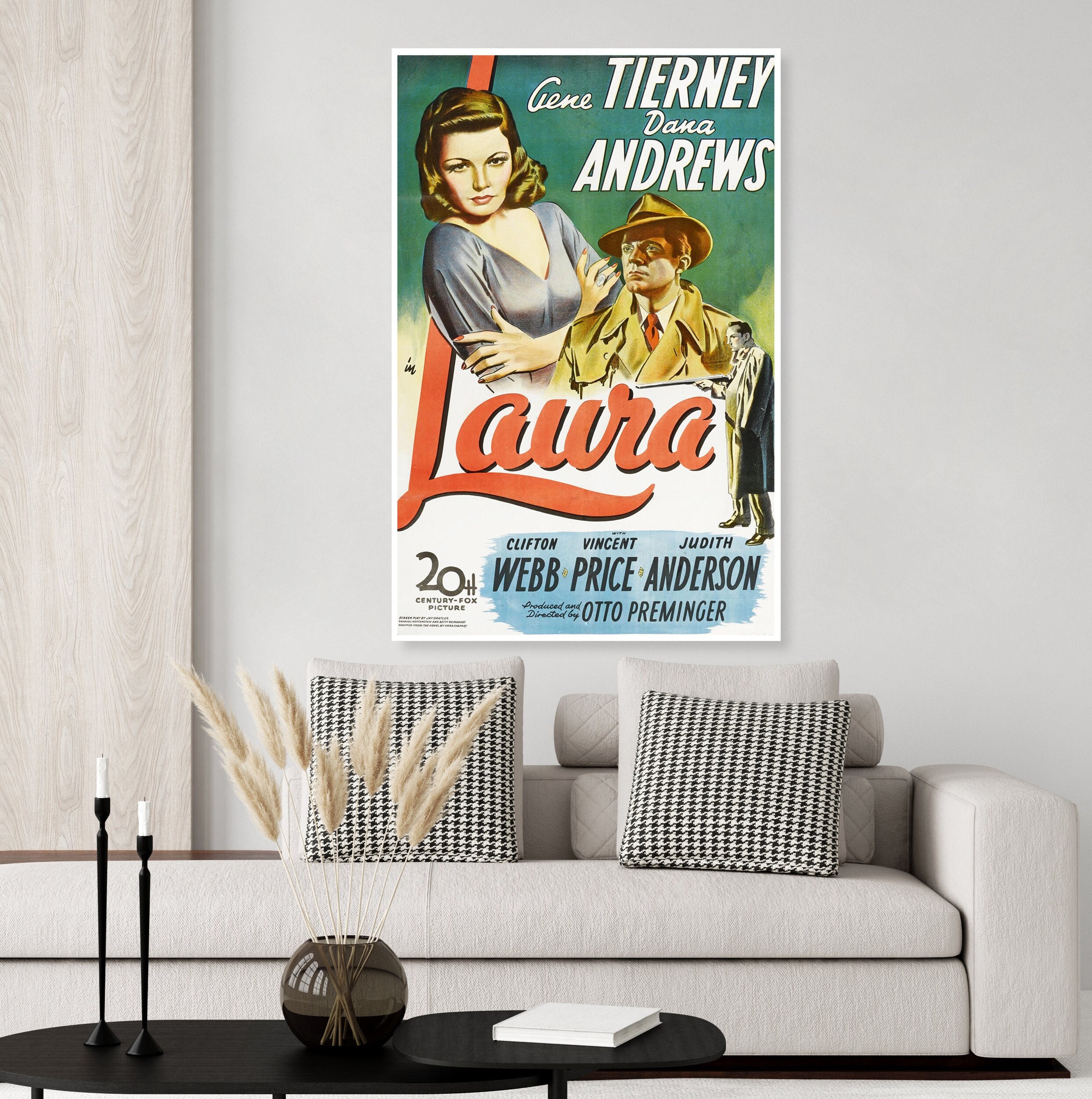 Vintage Laura Movie Poster, Film Noir Movie, Classic Movie, Detective ...