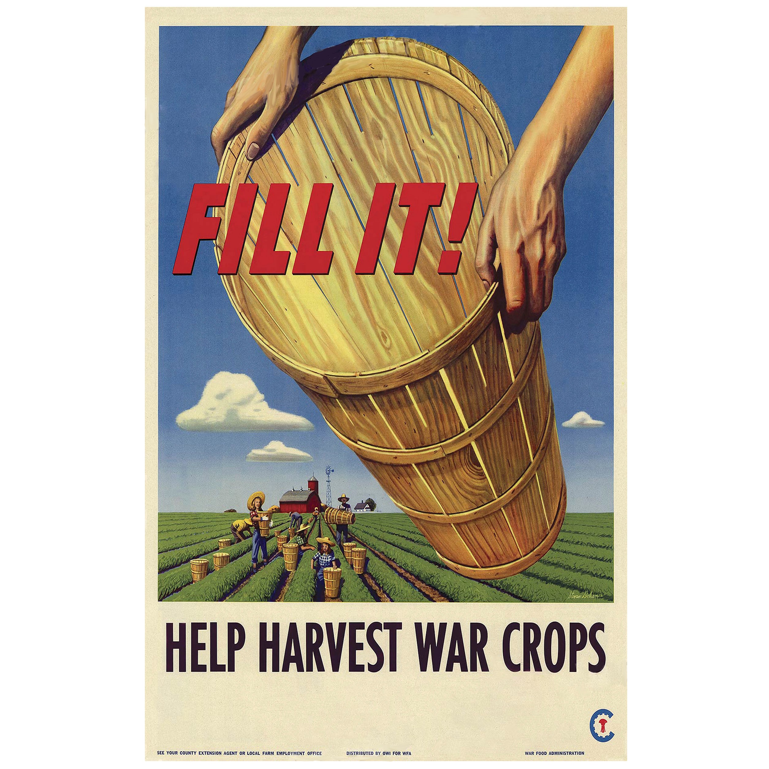 Vintage WWII Victory Garden Poster, Propaganda Poster, Home Front ...