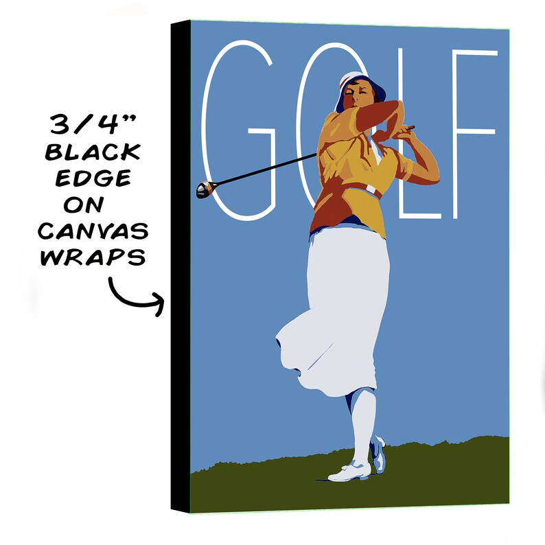 Vintage Inspired Woman's Golf Poster, Women Golfing, Art, Sport Print, Golf Decor - Etsy