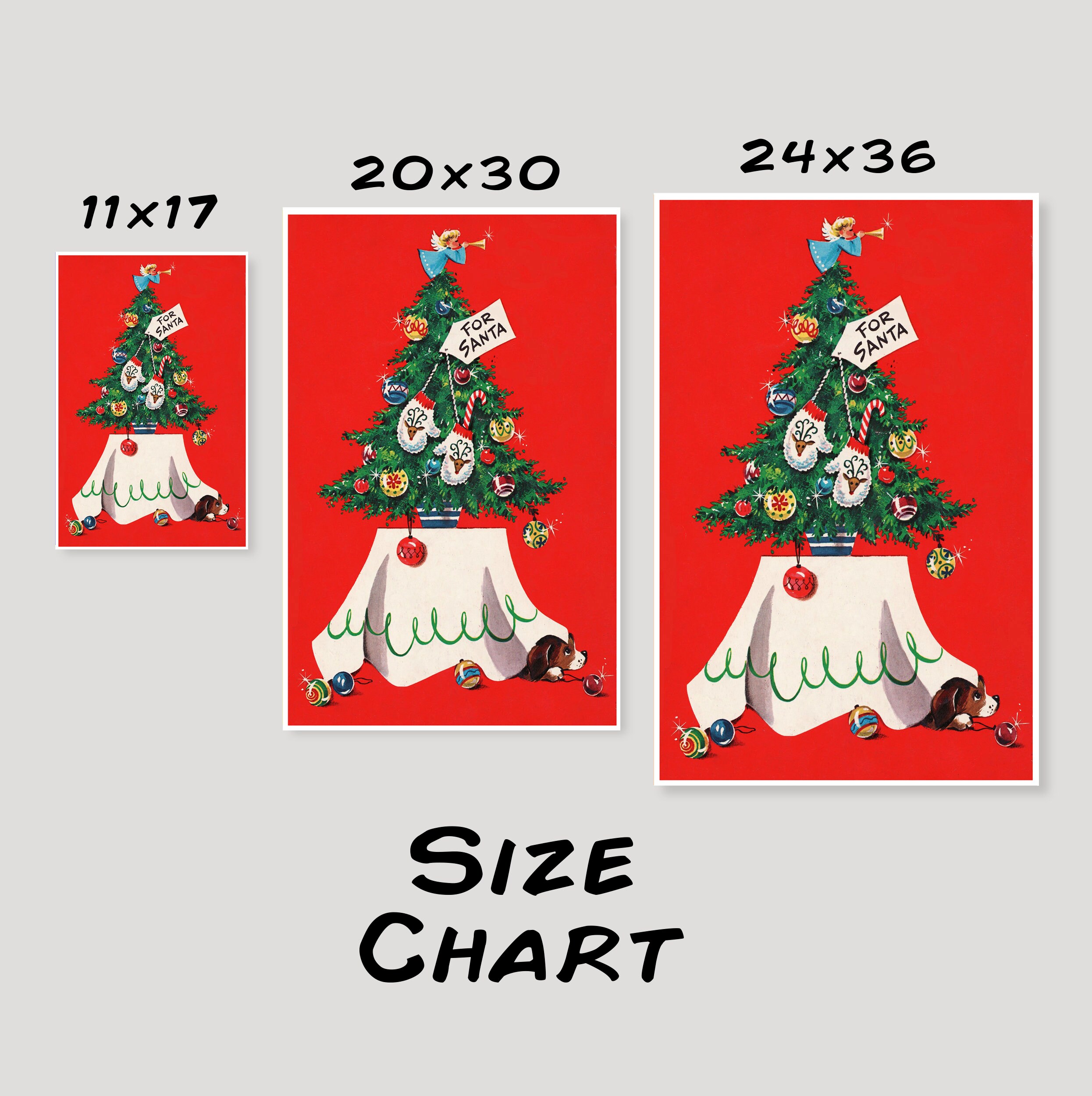 Vintage Puppy Poster, Christmas Decor, Christmas Decoration, Christmas ...
