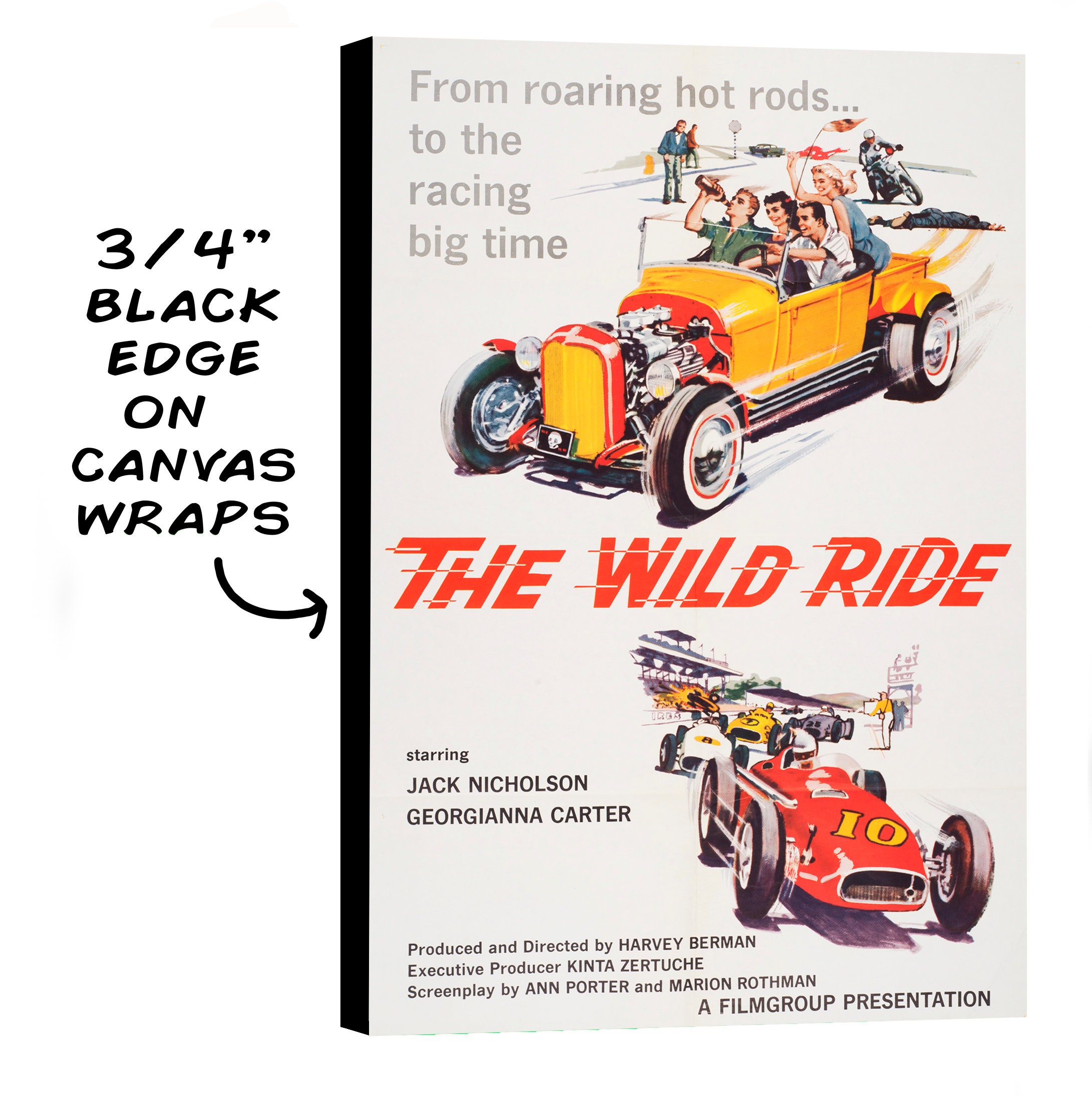 Vintage the Wild Ride Movie Poster, Classic Hollywood Movie, Car Movie ...