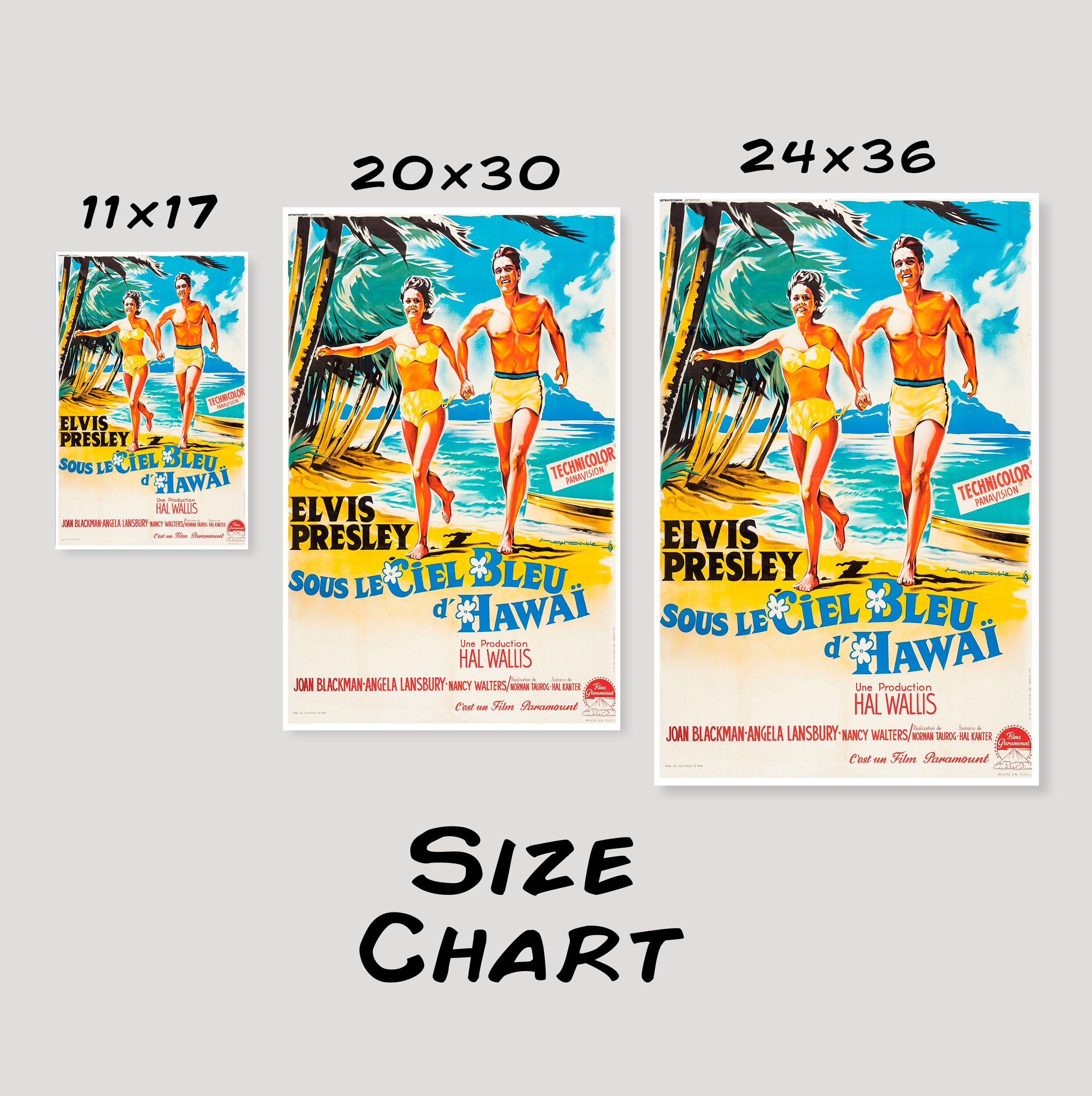 Vintage Blue Hawaii Movie Poster, Classic Hollywood Movie, Elvis Presley Poster, Hawaii Poster ...