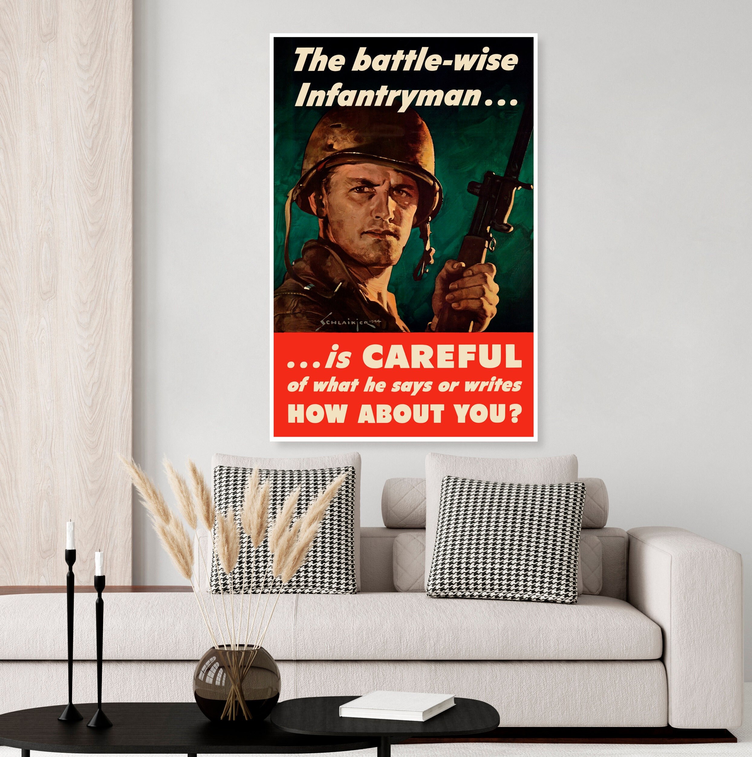 Vintage WWII the Battle Wise Infantryman's Careful of What He Says or ...