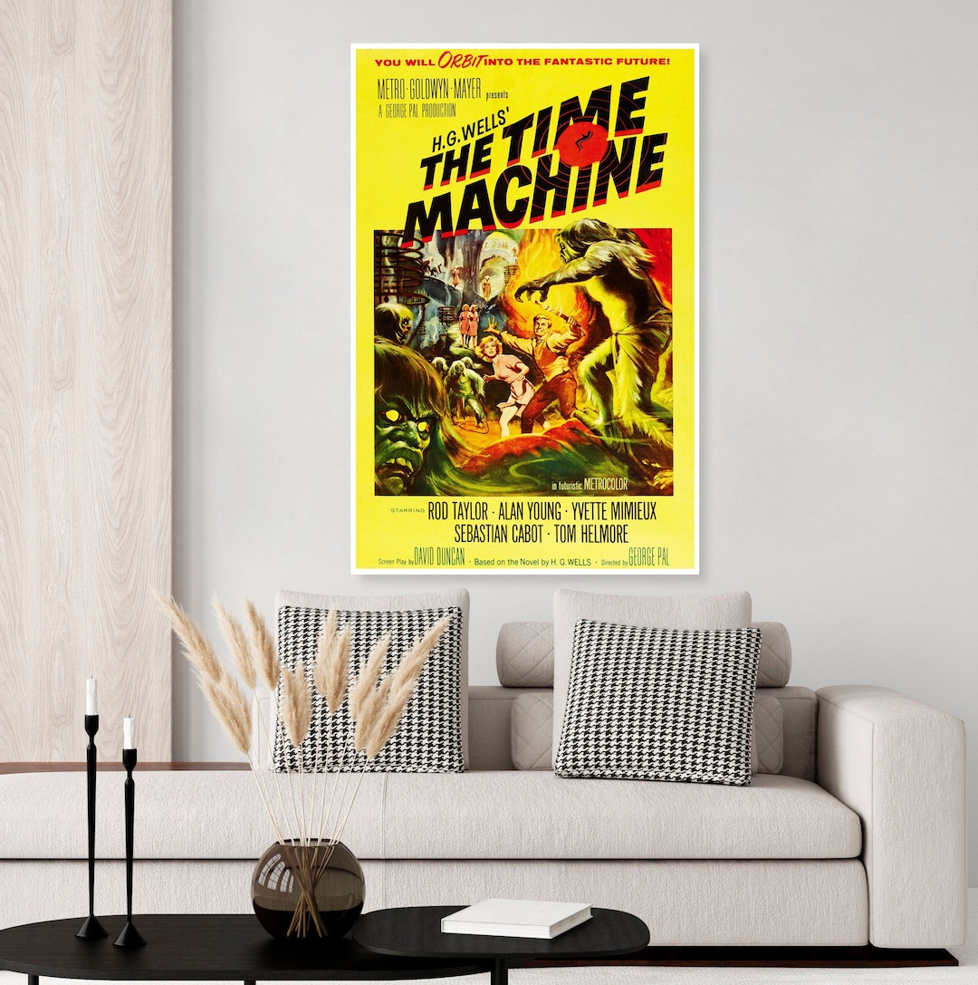 Vintage HG Wells the Time Machine Movie Poster, Sci Fi Movie, B Side ...