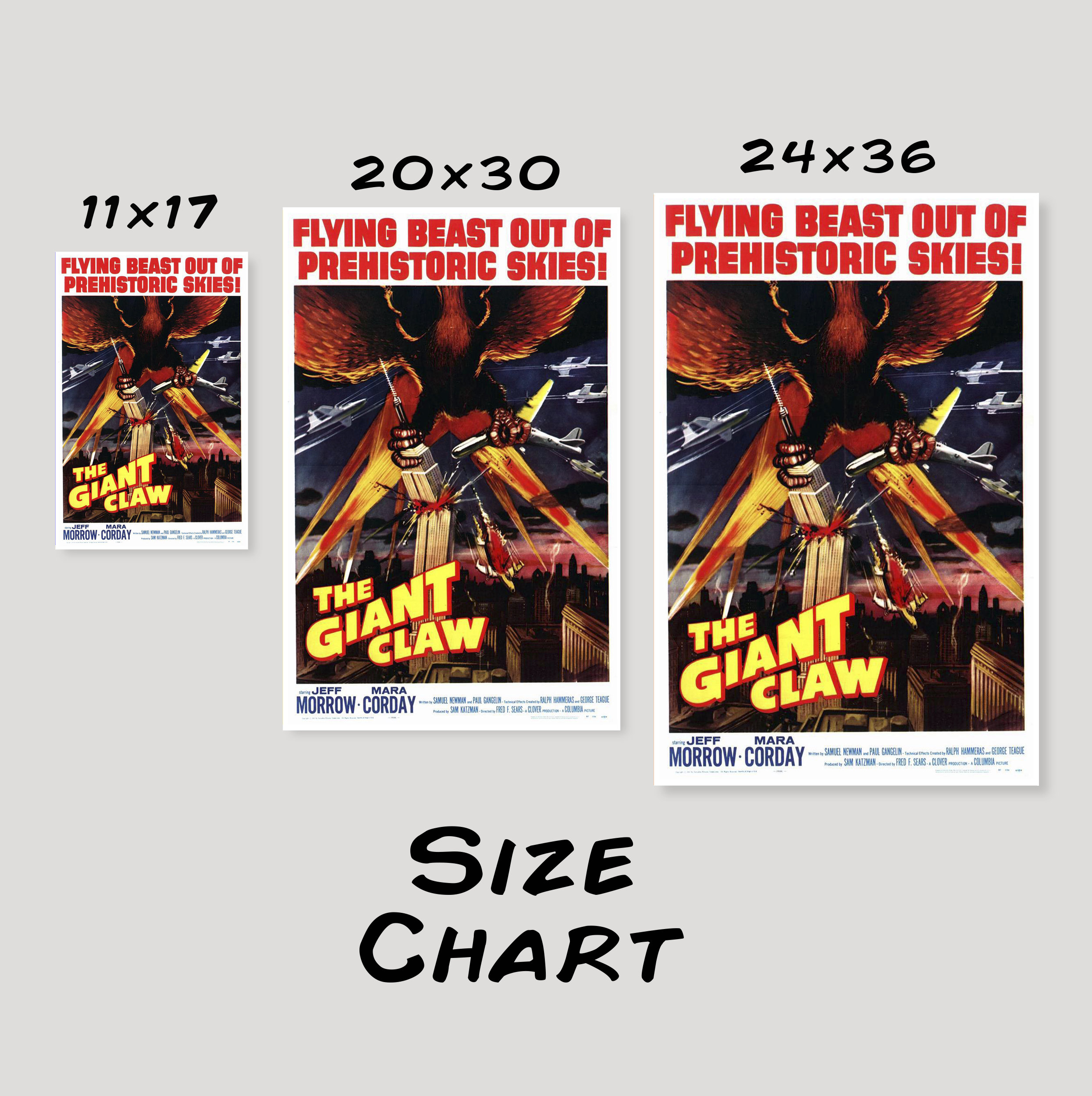 Vintage the Giant Claw Movie Poster, Sci Fi Movie, B Side, Horror ...