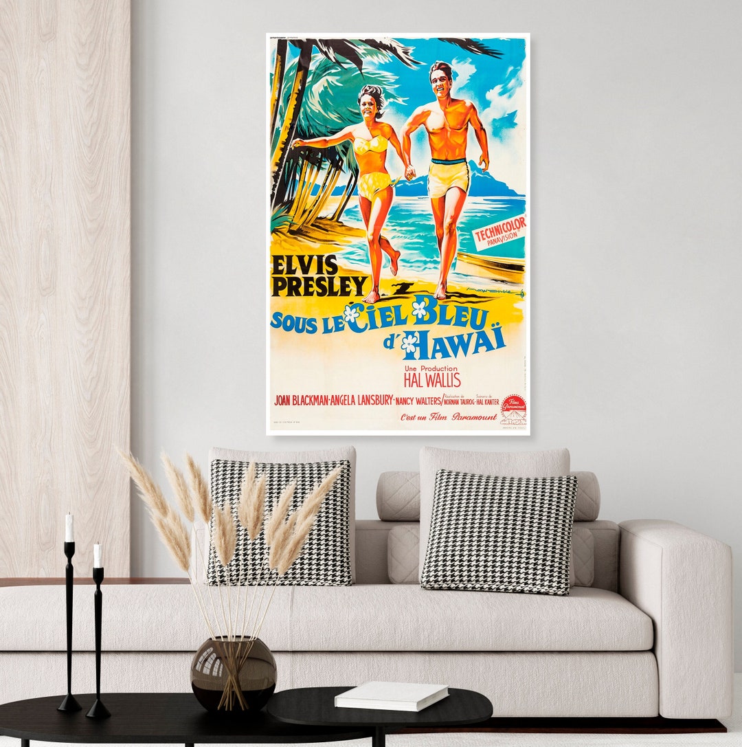 Vintage Blue Hawaii Movie Poster, Classic Hollywood Movie, Elvis Presley Poster, Hawaii Poster ...