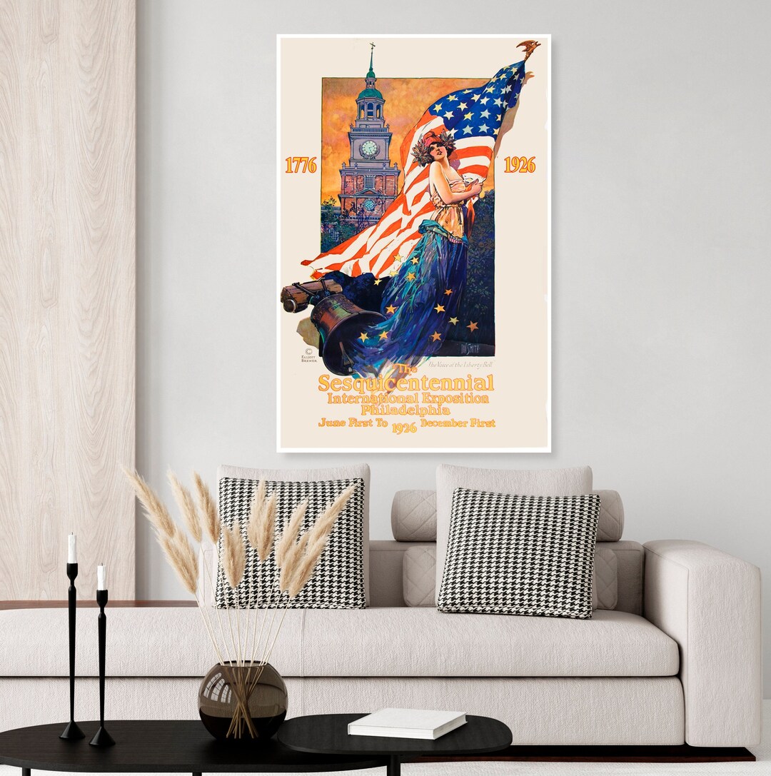 Vintage Philadelphia Pennsylvania Poster, 1926 Sesquicentennial ...