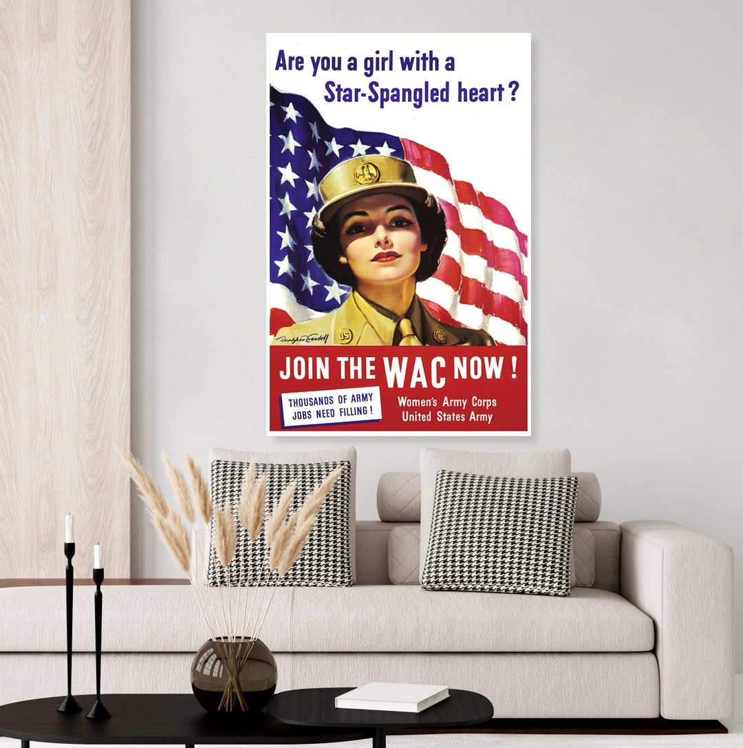 Vintage WWII Are You a Star Spangled Girl? Join the WAC, Women's Army ...