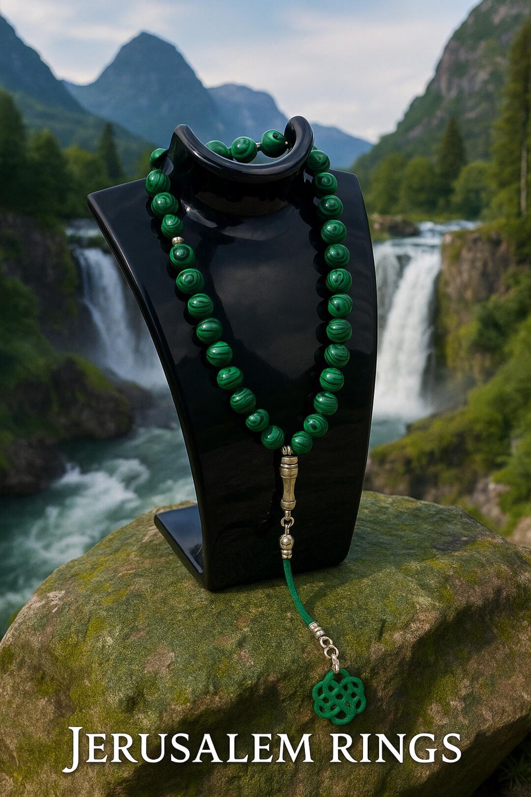 Natural Rosarry Green Malachite Stones Misbaha - Etsy