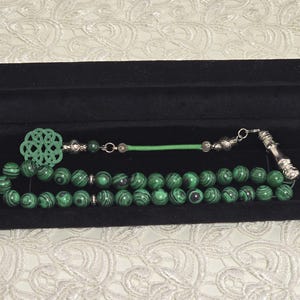 Natural Rosarry Green Malachite Stones Misbaha - Etsy