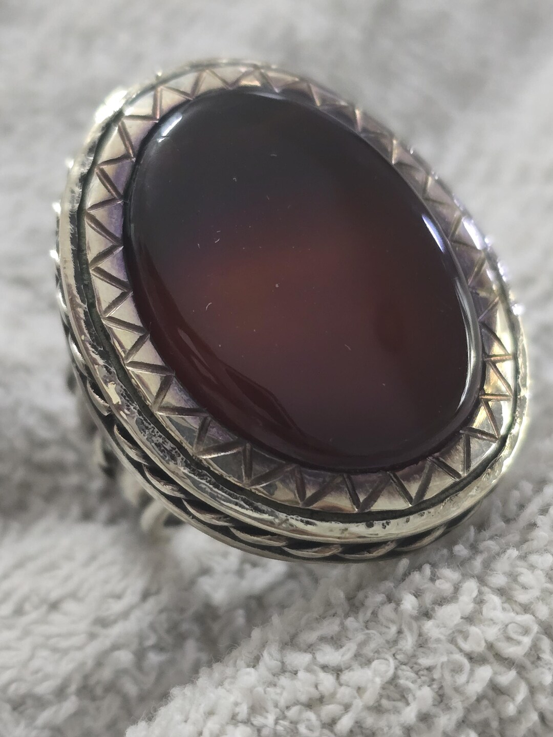 Natural Pure Aqeeq Kabadi Yemine Stone Huge Stone Full Handmade Ring - Etsy