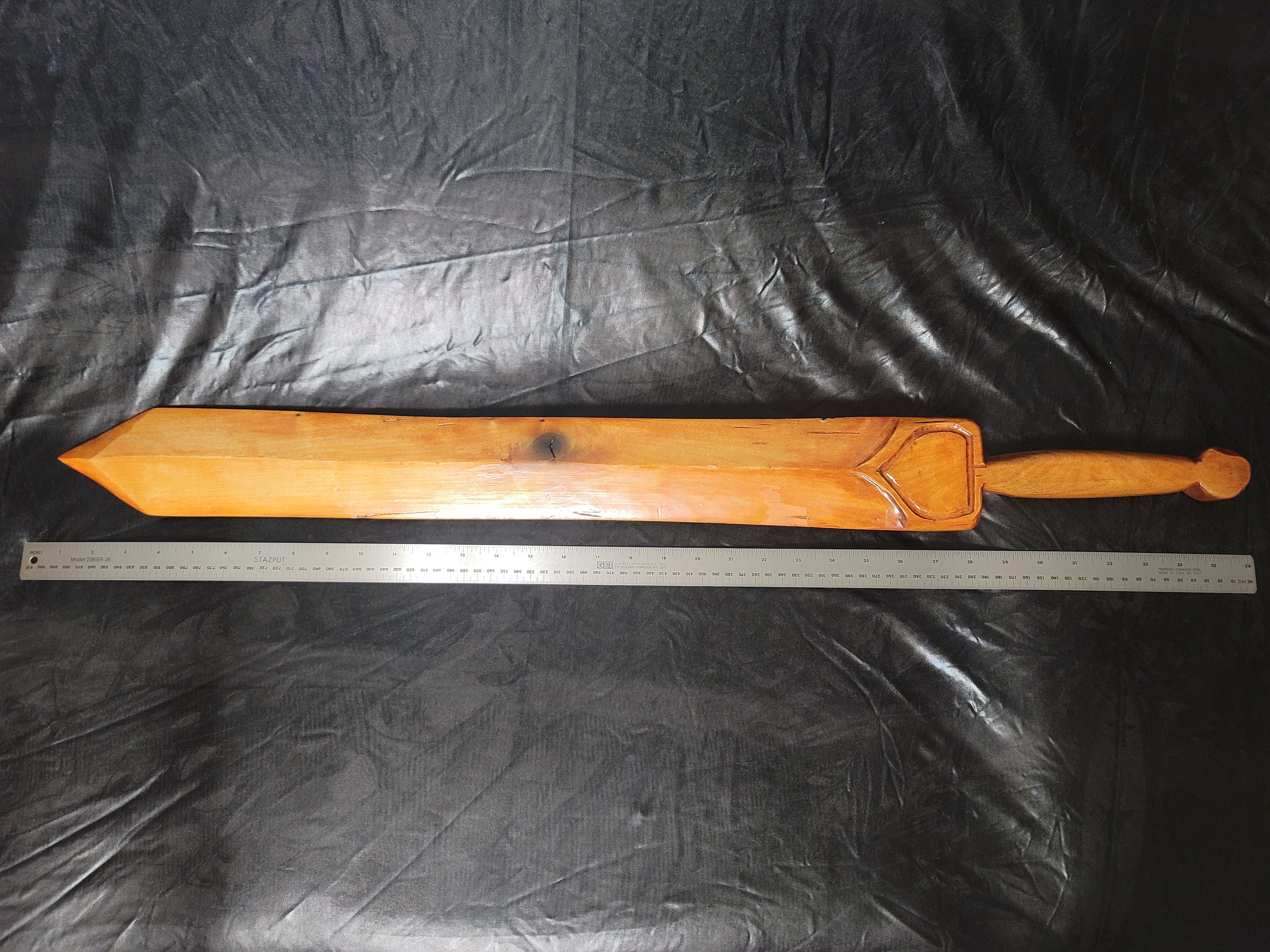 Hand Carved Wooden Sword - Etsy