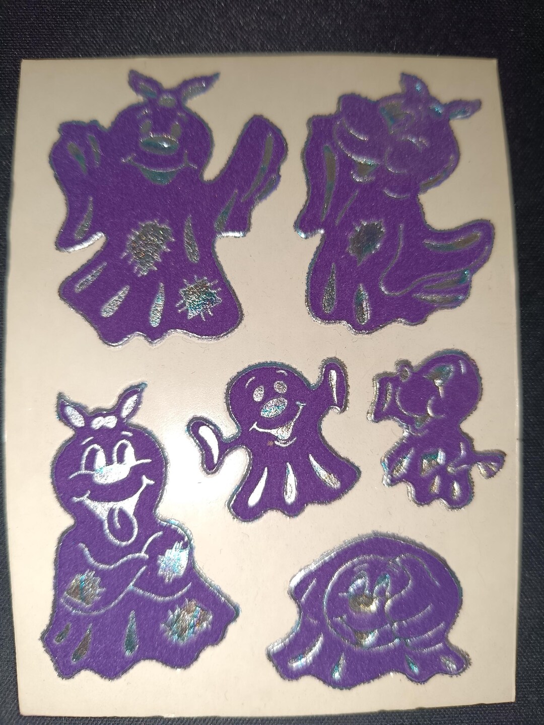 Fuzzy Vintage Stickers 90s Introduction - Ghosts - Purple Violet ...