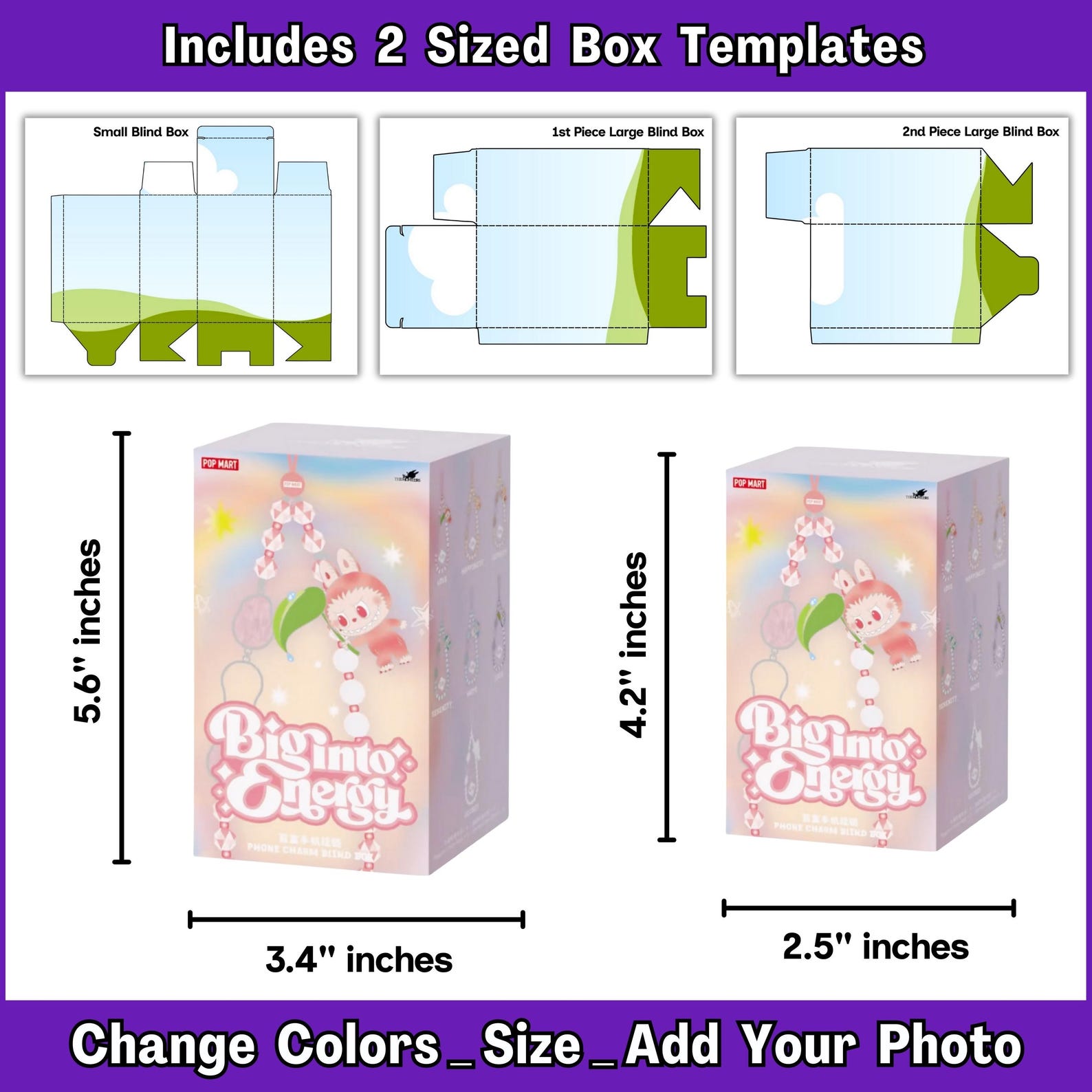Blind Box Template Blindbox Treat Box Favor Box SVG Gift Box DIY Box ...