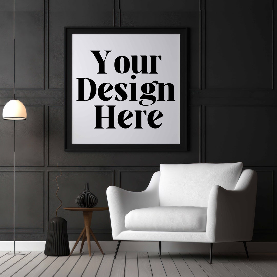 Single Frame Mockup Digital Frame Mockup White Wood Frame - Etsy