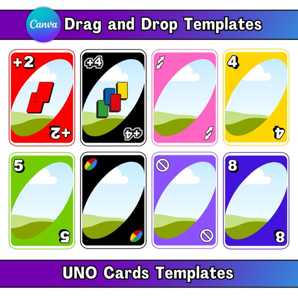 Blank Uno Cards Template - Etsy