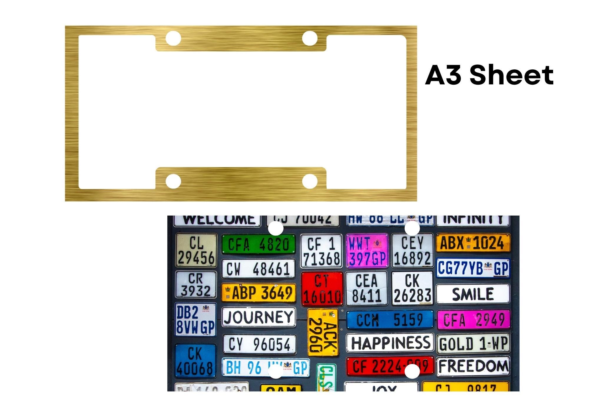 6 Styles Car License Plate Template Canva License Plate Template ...