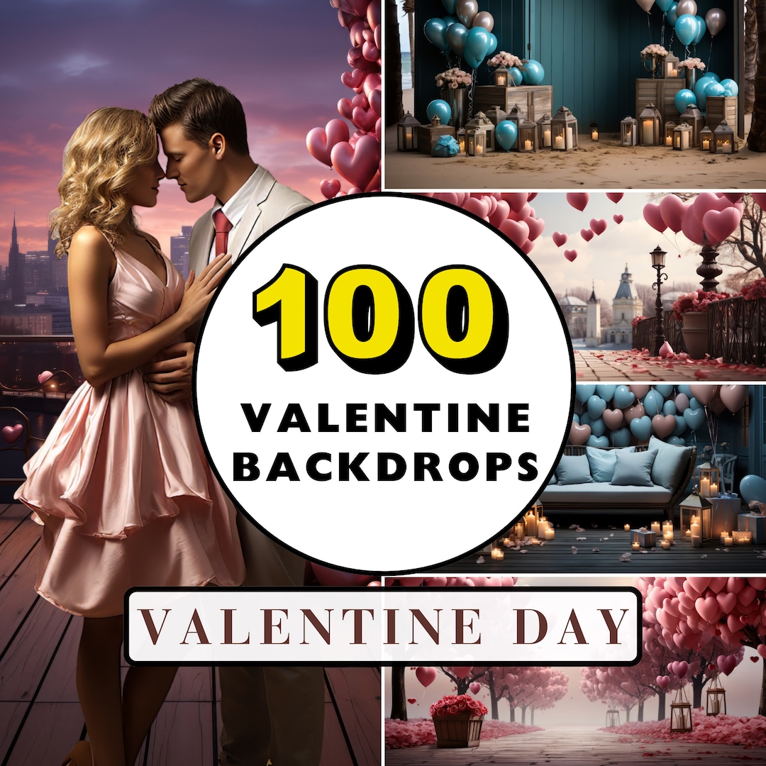 Valentines Backdrops Valentines Day Backdrops Valentines Digital ...