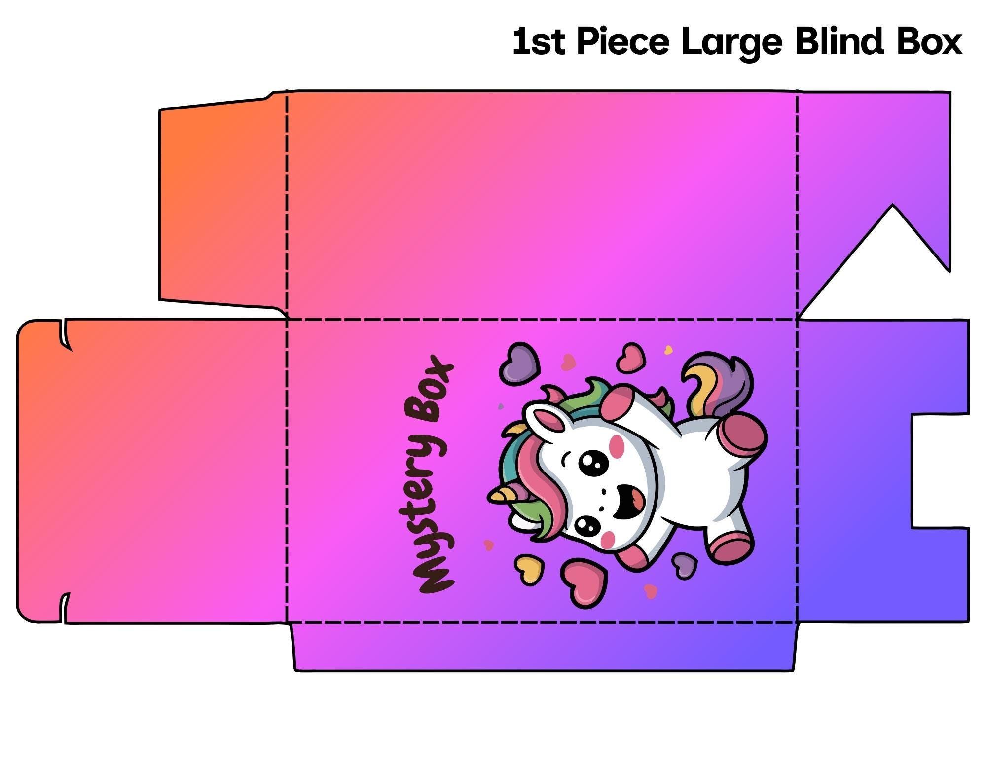 Blind Box Template Blindbox Treat Box Favor Box SVG Gift Box DIY Box ...