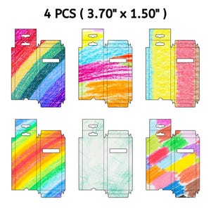 7 Size Wax Crayon Box Template Canva Crayon Box Template Wax Box ...