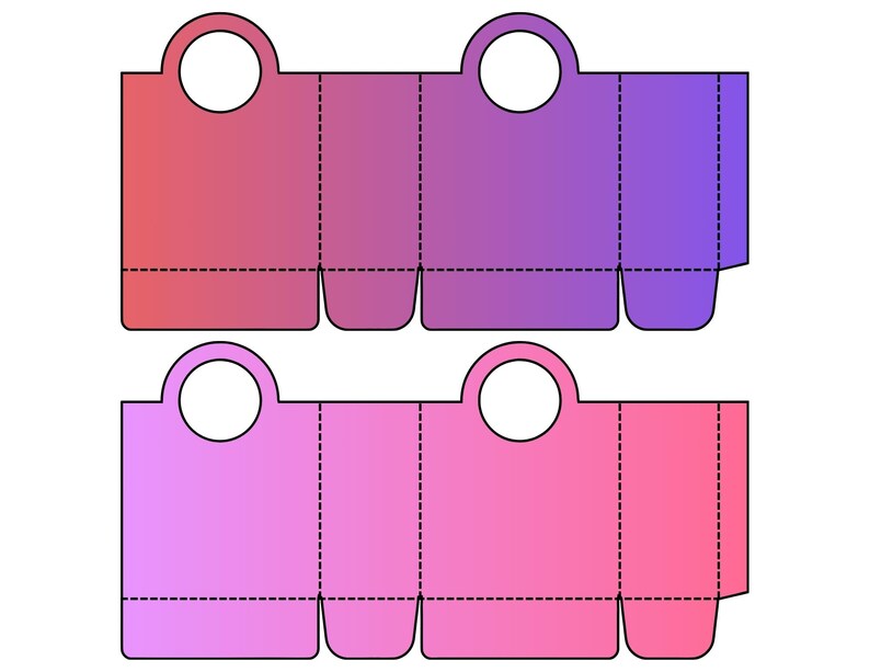 Treat Box Template SVG Party Favor Box With Handle DIY Gift Box ...