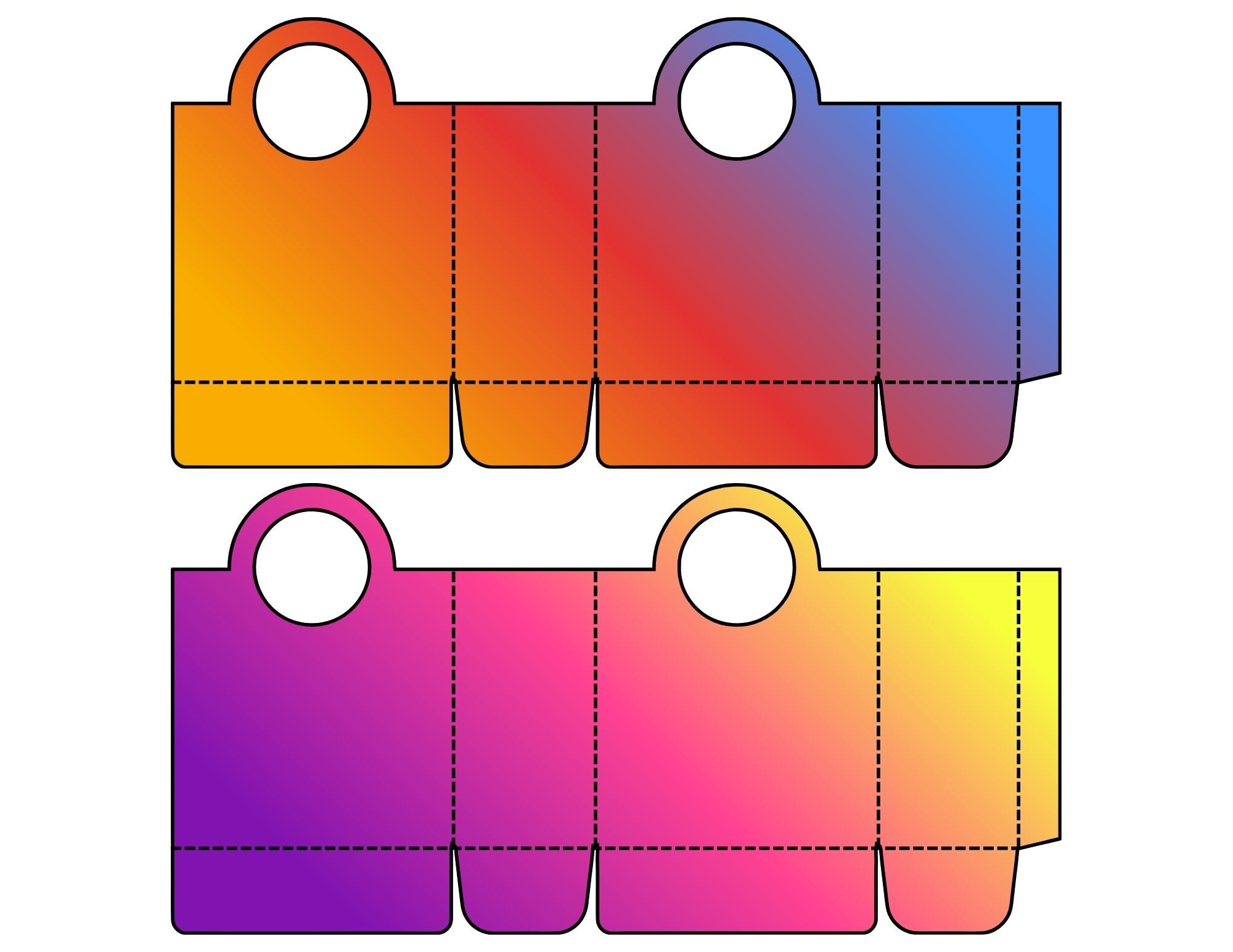 Treat Box Template SVG Party Favor Box With Handle DIY Gift Box ...