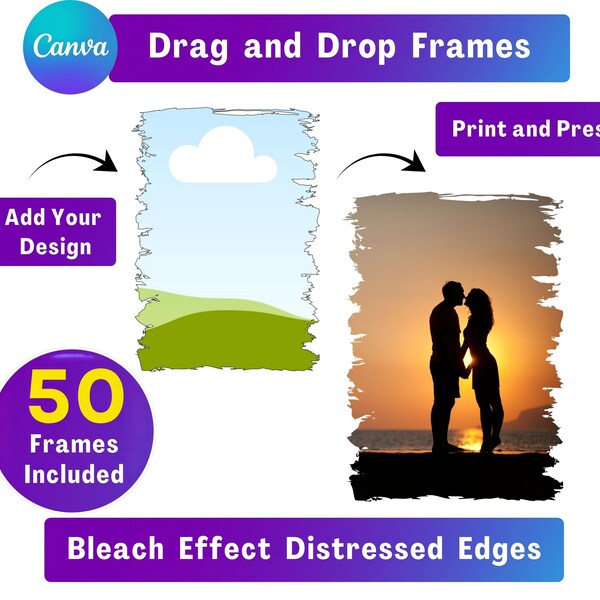 Distressed Frames - Etsy