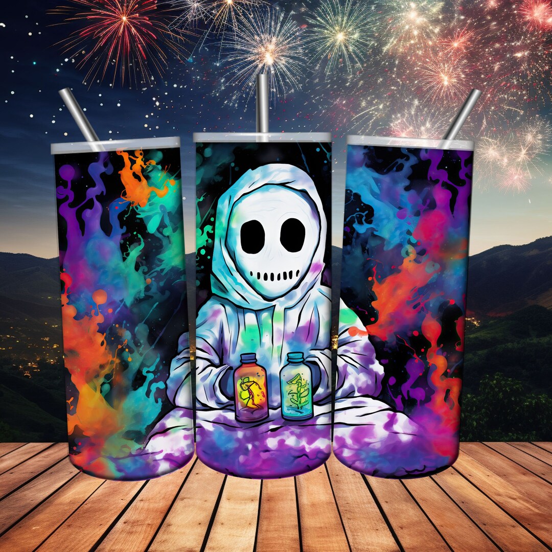 20oz Skinny Tumbler Wrap, Halloween Ghost Design, 20oz Sublimation ...