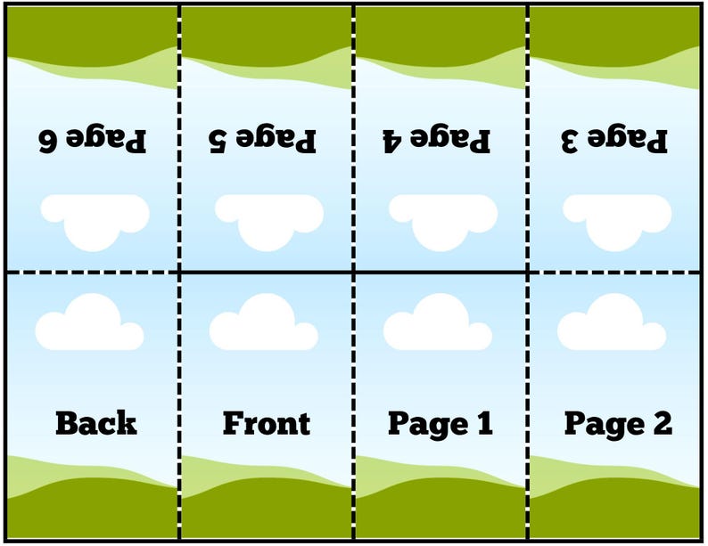 Mini Book Template Editable Canva Booklet Template DIY Coloring Book ...