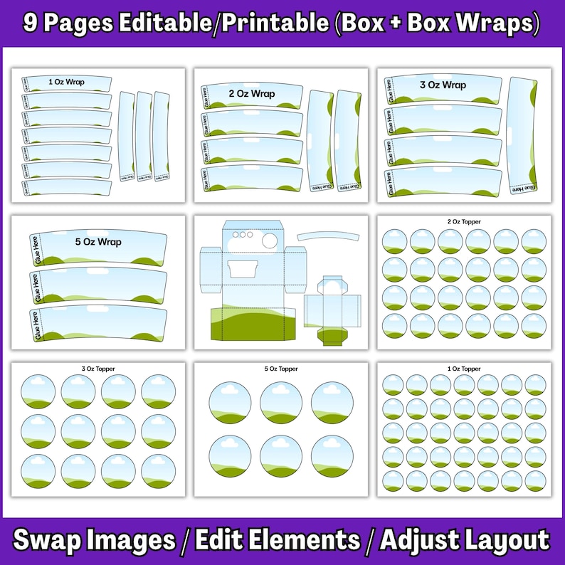 Play-doh Box Template Canva Activity Box Wrap Template Party Box ...