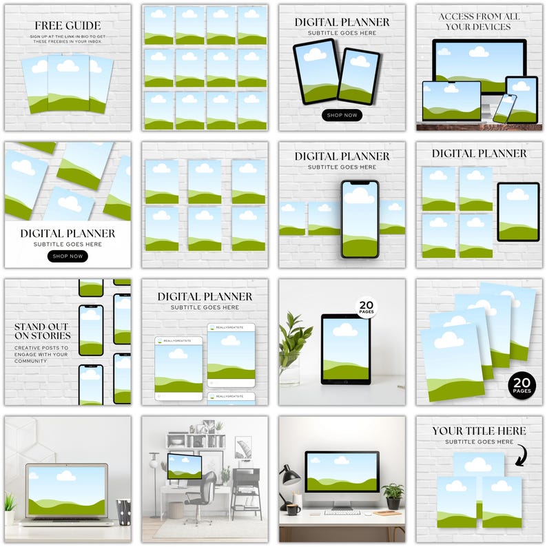 800 Canva Mockup Bundle Drag and Drop Editable Canva Templates All in ...