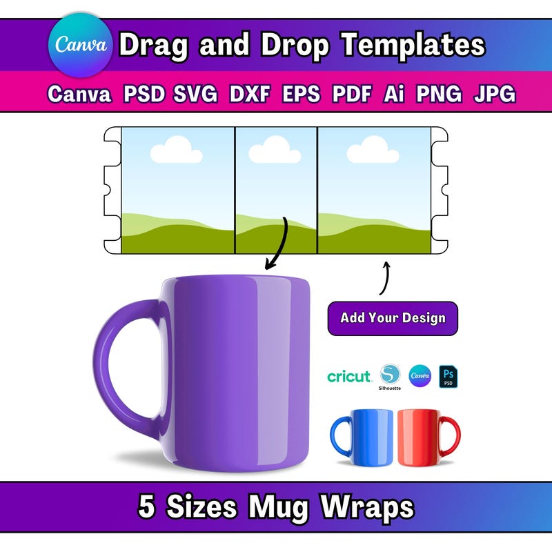 Mug Sizes Template - Etsy UK