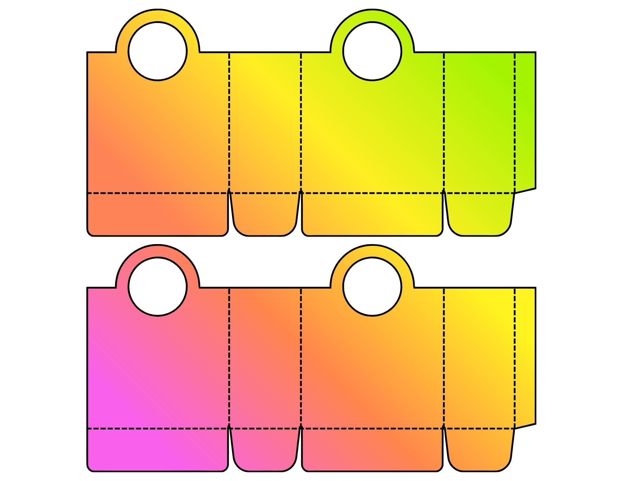 Treat Box Template SVG Party Favor Box With Handle DIY Gift Box ...