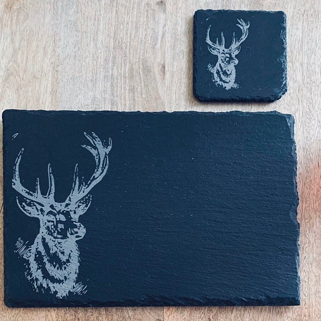 Stag Themed Placemat Placemats and Coasters Personalised and Custom ...