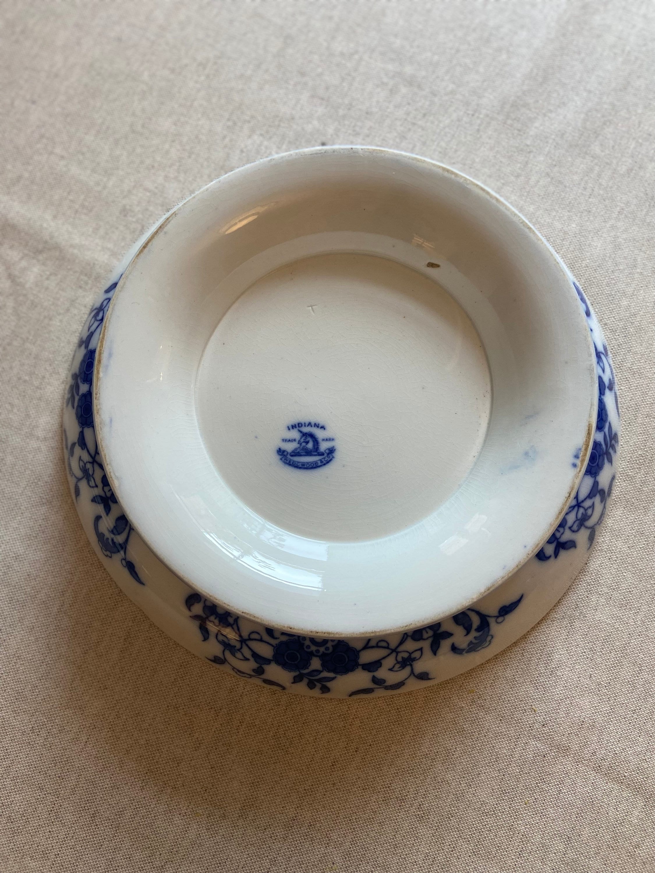 Vintage Wedgwood 'indiana' Blue and White Serving Plate, Cake Plate ...