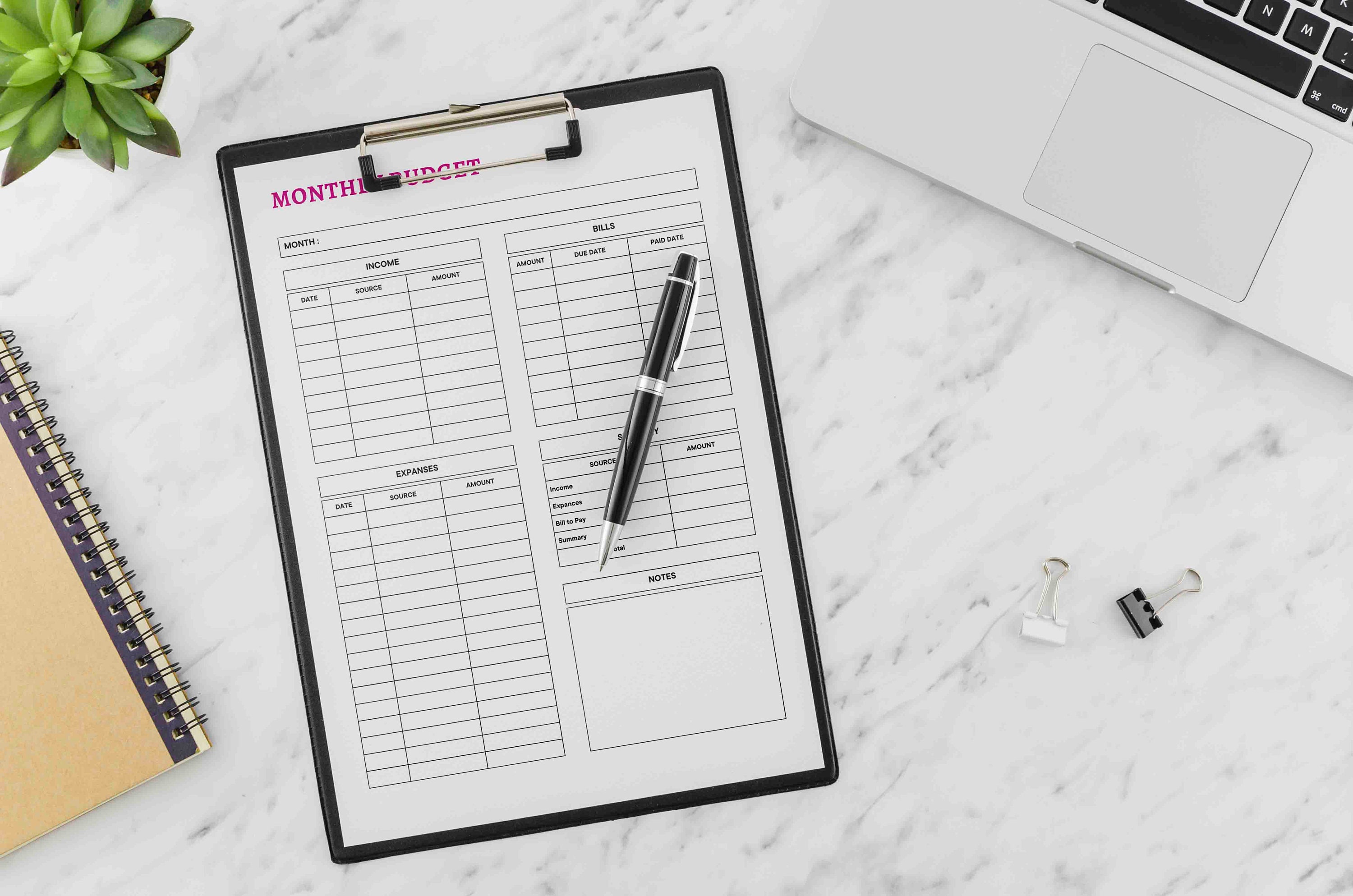 Planner Template INSTANT DOWNLOAD Canva Planner, Editable Budget ...