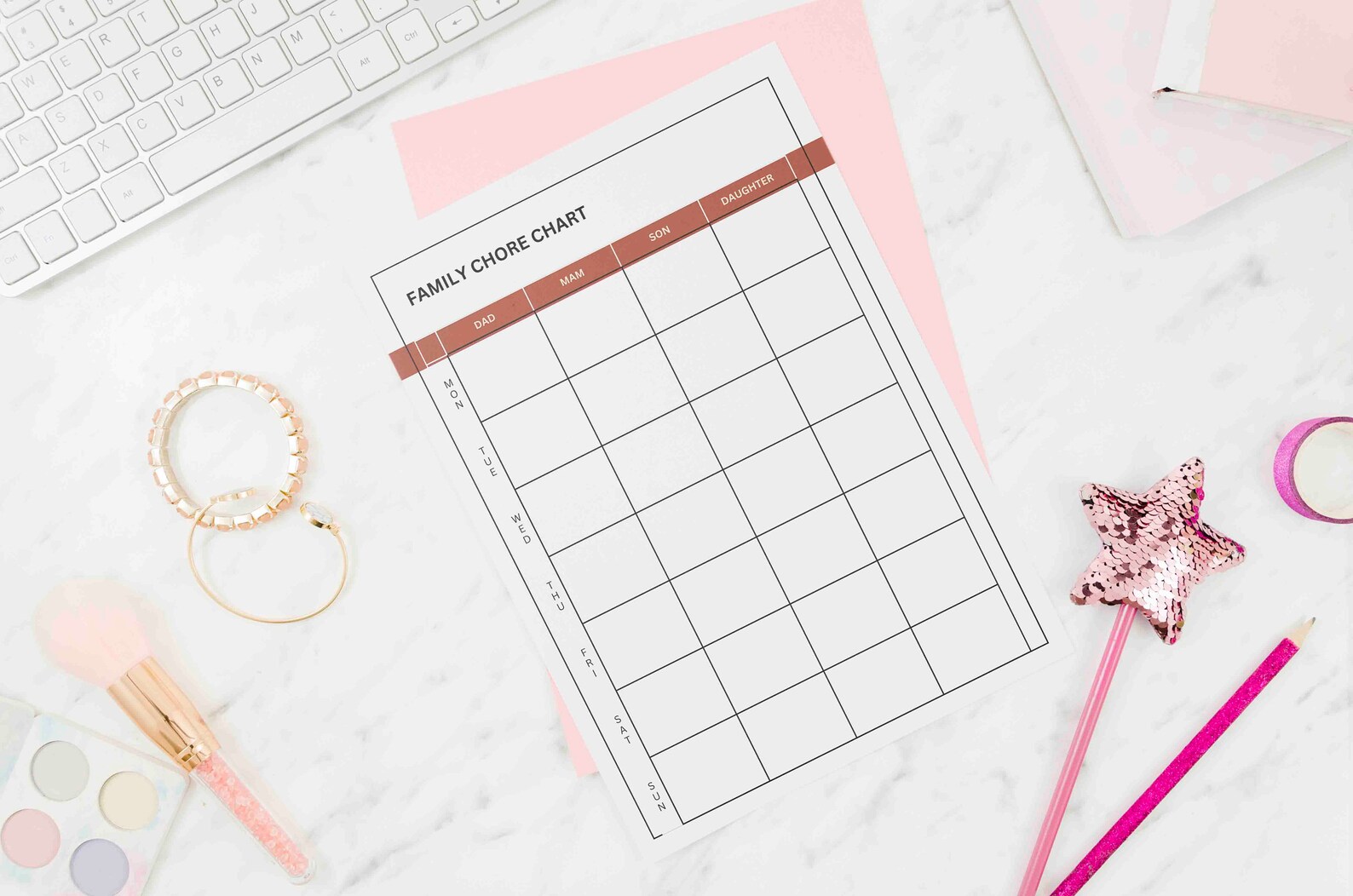 Family Schedule Printable, Family Chores, Weekly Family Schedule ...