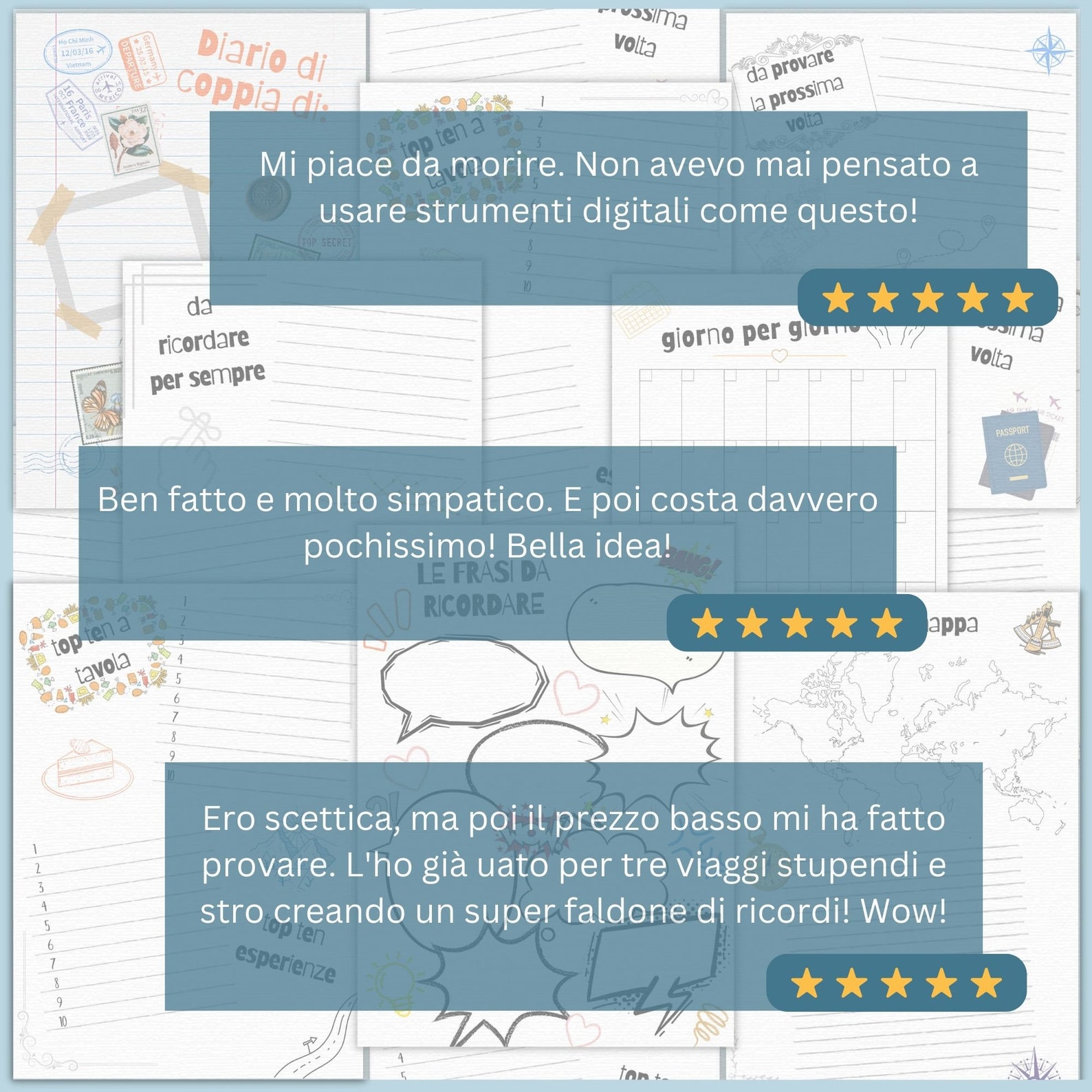 Diario Di Viaggio Di Coppia Da Compilare. PDF E Digitale. Travel ...