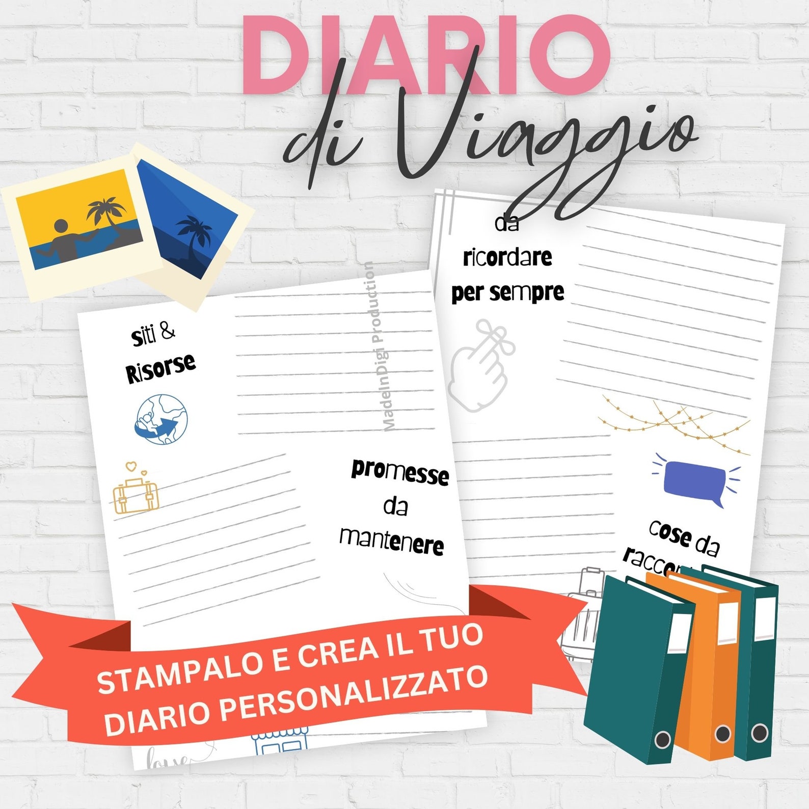 Diario Di Viaggio Di Coppia Da Compilare. PDF E Digitale. Travel ...