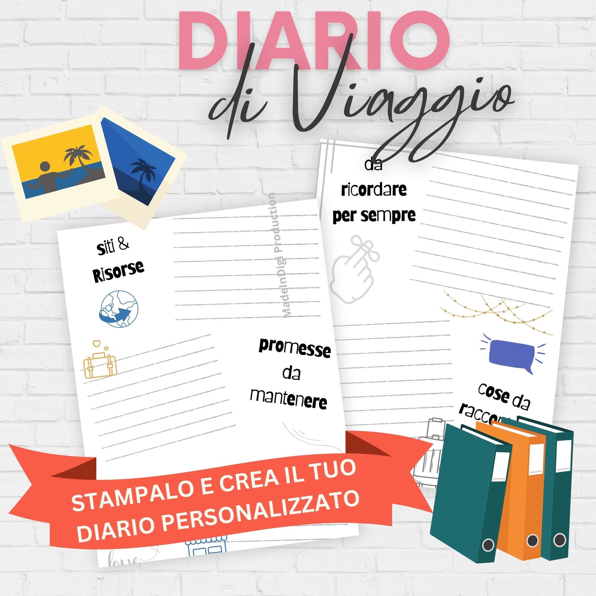 Diario Di Viaggio Di Coppia Da Compilare. PDF E Digitale. Travel ...