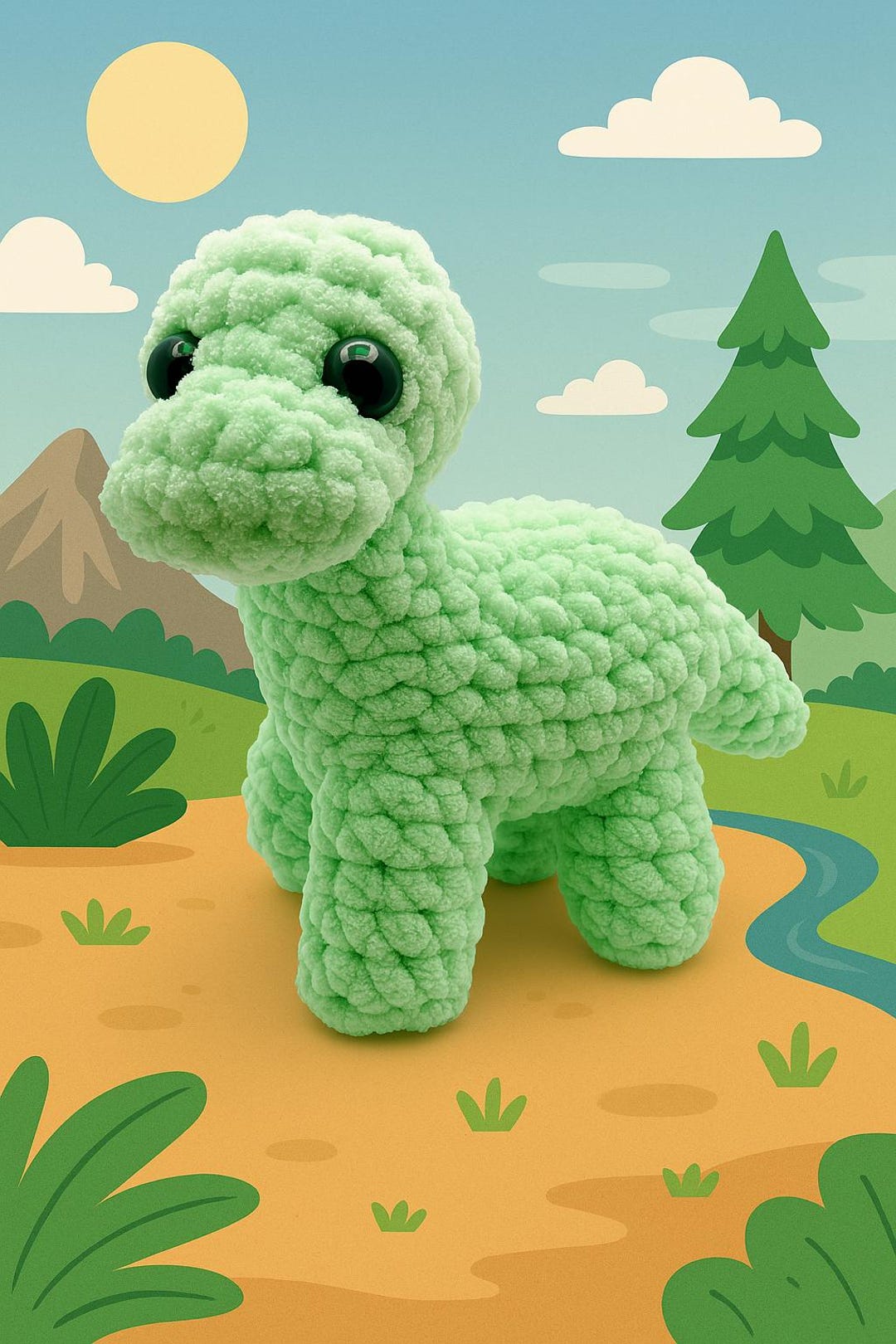 Brontosaurus Plush Toy | Mini Size | Handmade With Care | Crochet ...