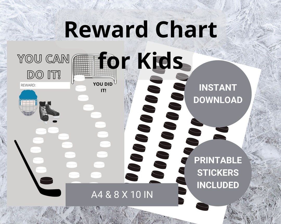 Reward Chart for Kids Printable Hockey Reward Chart Kids - Etsy