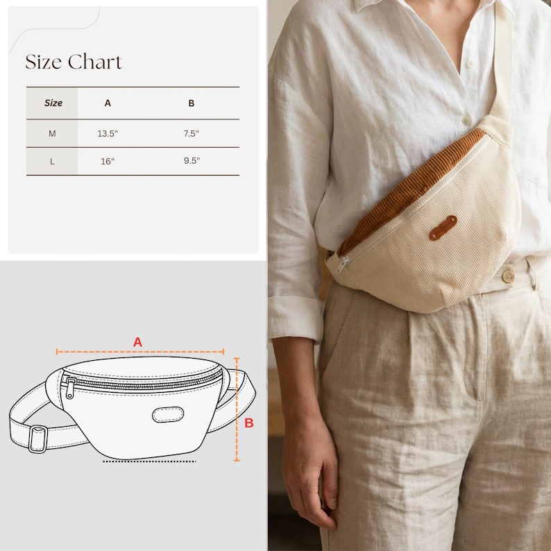 Fanny Pack Sewing Pattern: Video Tutorial Crossbody Bag 2 Sizes ...