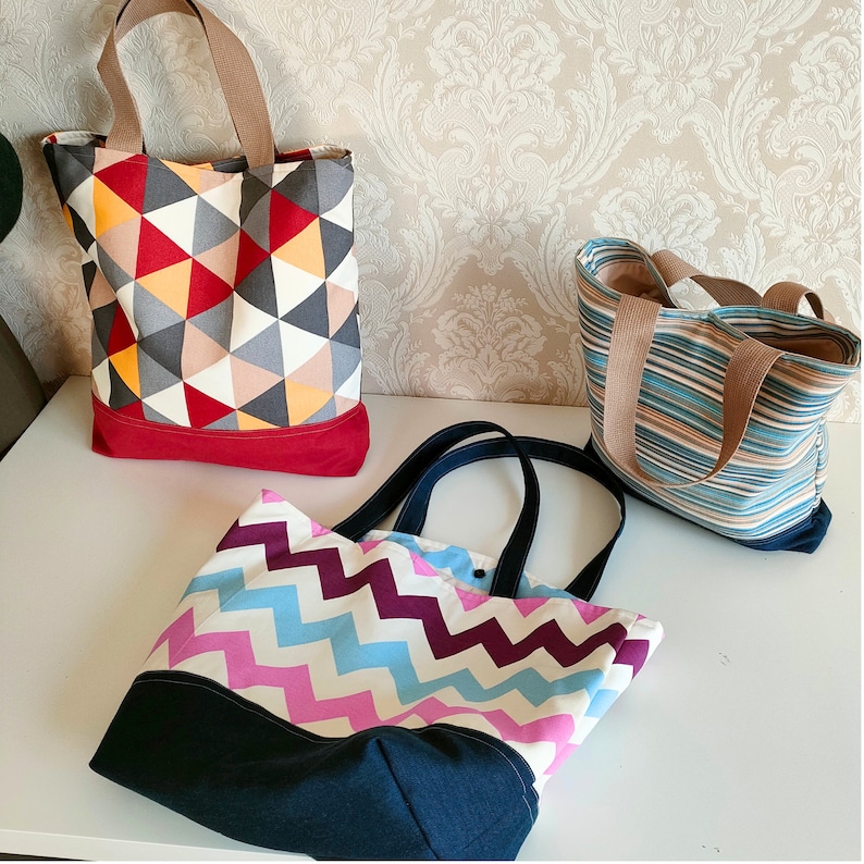 Pdf Bag Pattern Three Sizes Tote Bag Pattern Handbag - Etsy