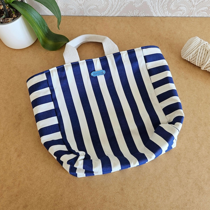 Canvas Tote Bag Pattern, PDF Sewing Pattern | Gusseted Shopping Bag ...