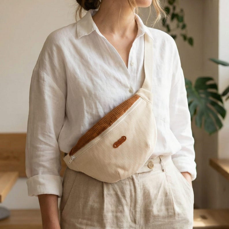 Fanny Pack Sewing Pattern, Video Tutorial, 2 Size Bum Bag & Crossbody ...