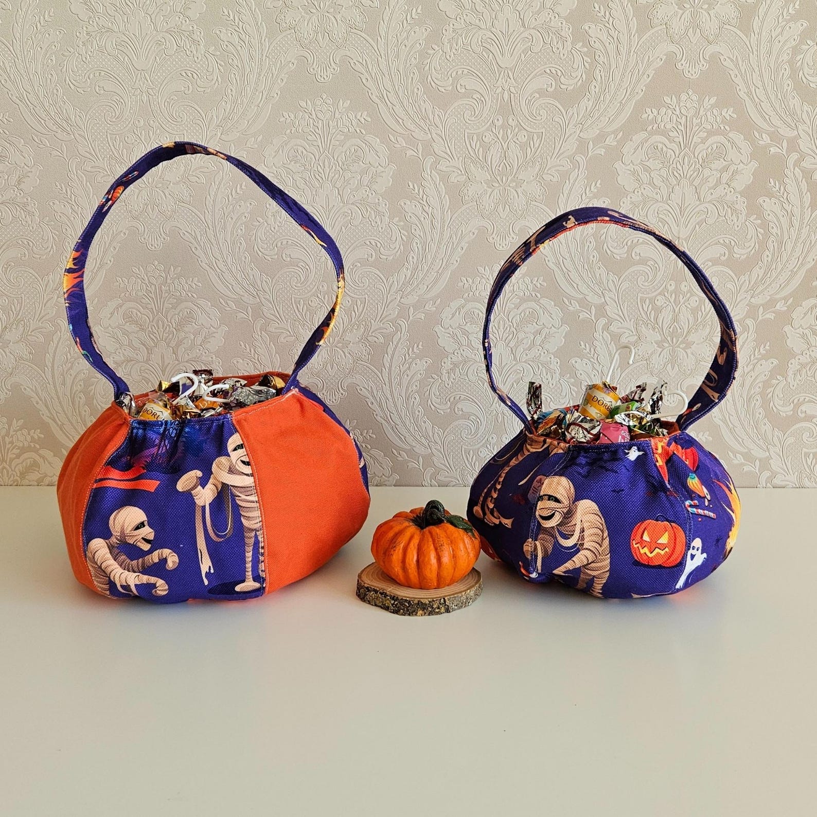 Halloween Trick or Treat Basket Sewing Pattern, Halloween Basket, Candy ...