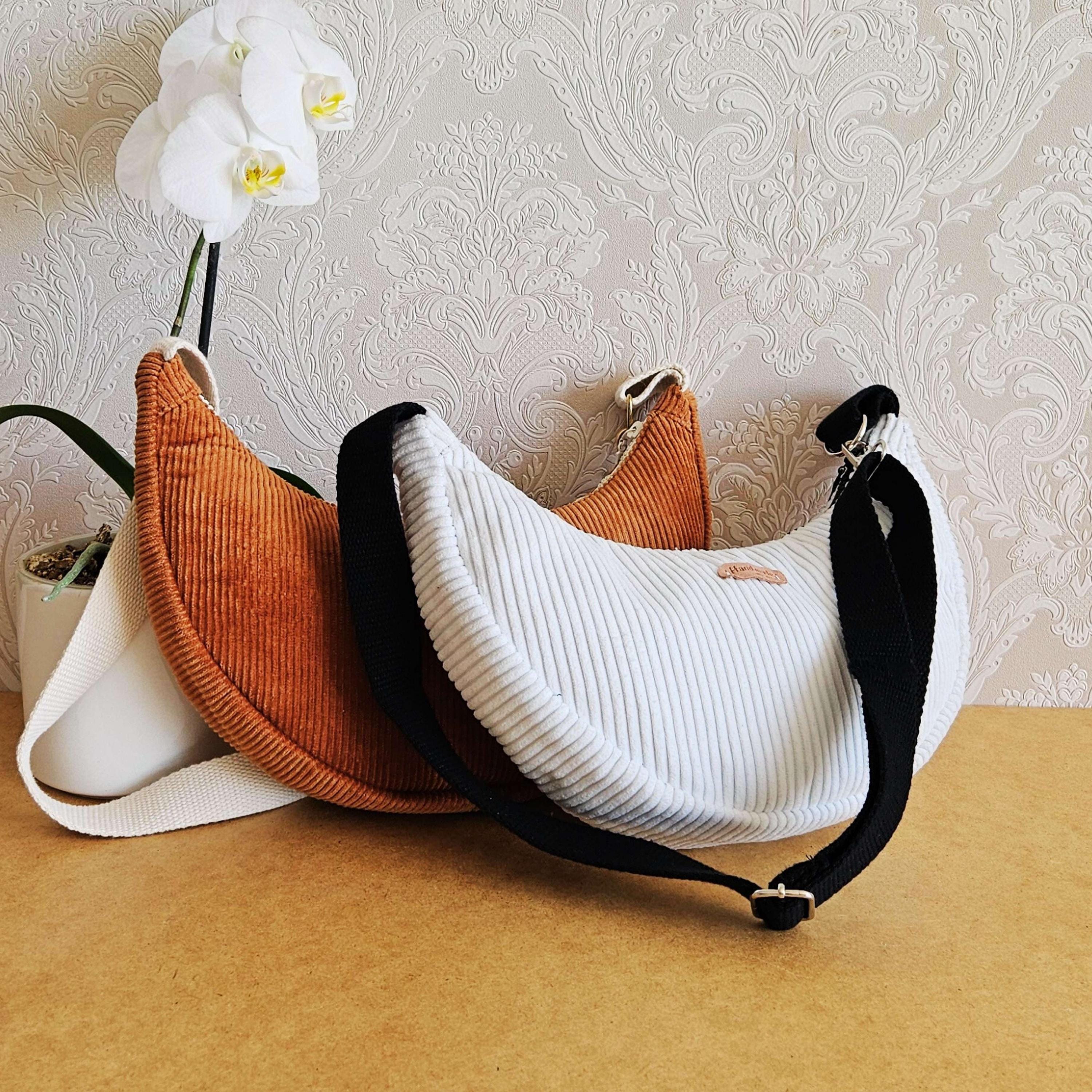 Crescent Bag Sewing Pattern, Half Moon Crossbody Bag, Hobo Shoulder Bag ...