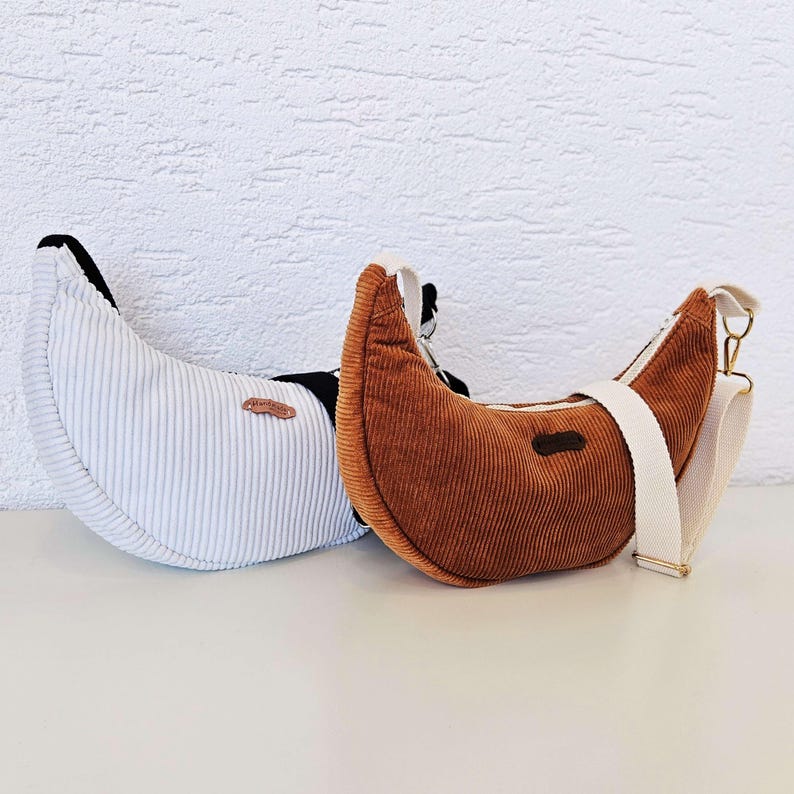 Crescent Bag Sewing Pattern, Half Moon Crossbody Bag, Hobo Shoulder Bag ...